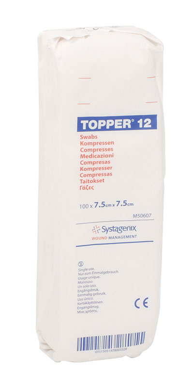 CCS415 : Topper 12 Swabs (NonSterile) 7.5cm x 7.5cm