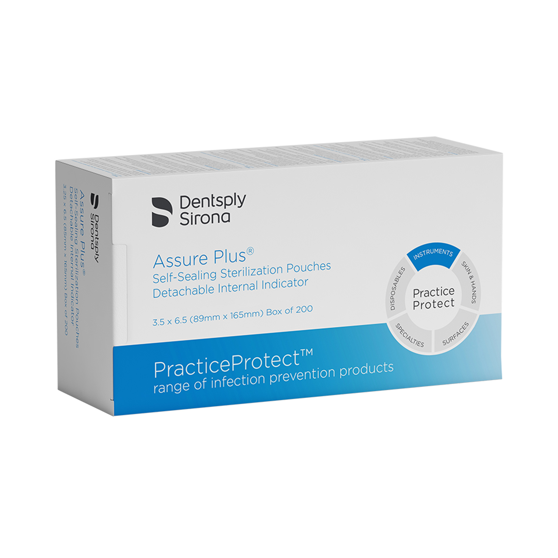 GBS070 : Assure Plus Sterilisation Pouches 89 x 165mm (3.5 x 6.5)