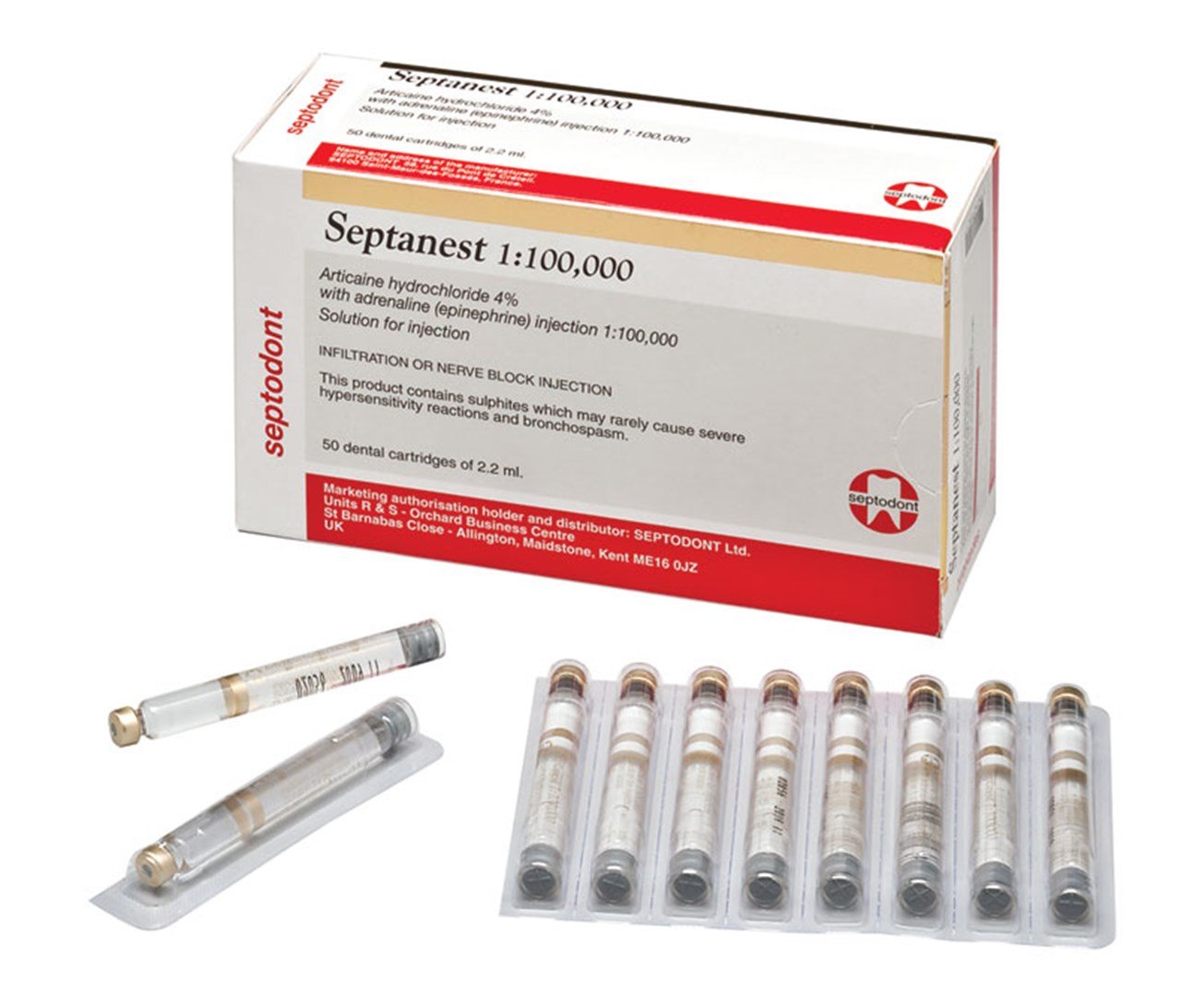 AAD440 : Septanest 4% Articaine Anaesthetic 1100000
