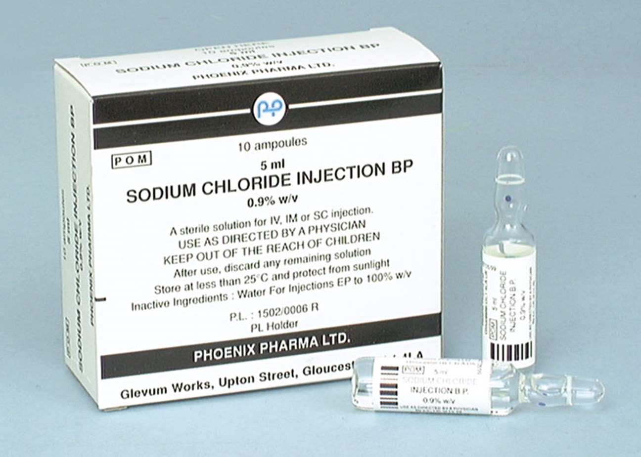 AGS005 : Sodium Chloride Injection B.P. 0.9% 5ml Ampoules