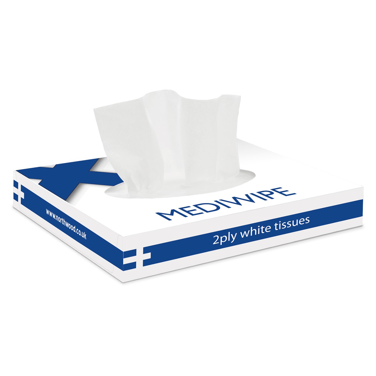 CAD055 : Flat Pack Tissue (Medical Wipes) 2 ply White