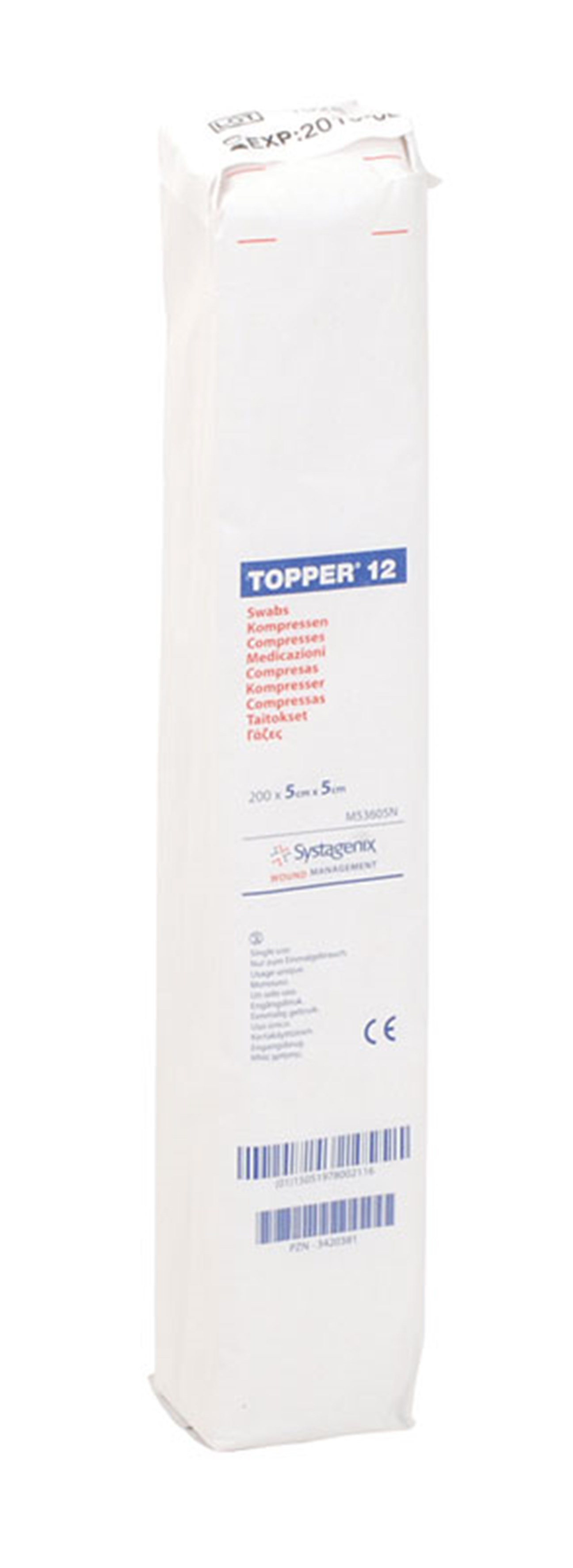 CCS410 : Topper 12 Swabs (NonSterile) 5cm x 5cm