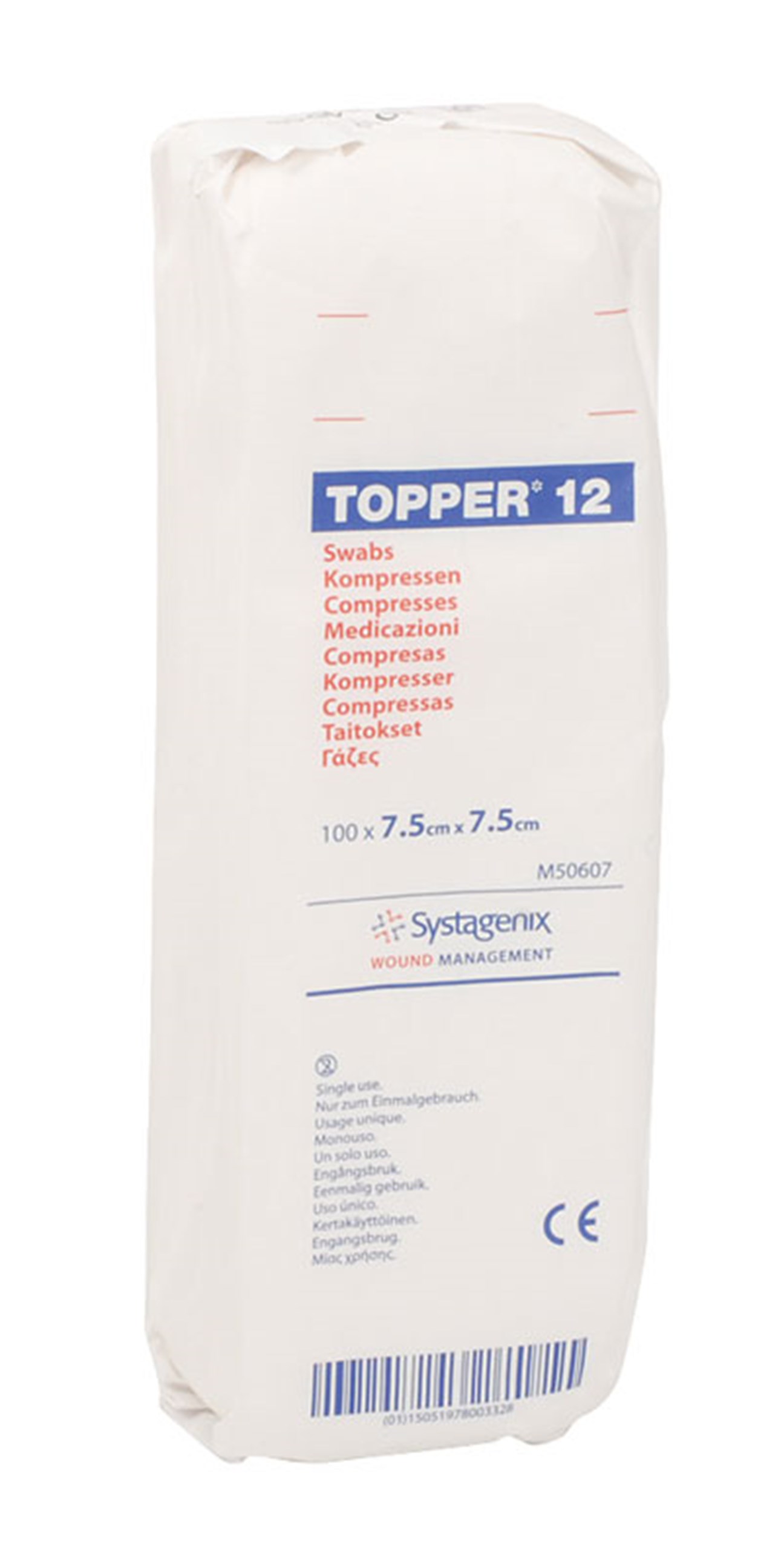 CCS415 : Topper 12 Swabs (NonSterile) 7.5cm x 7.5cm