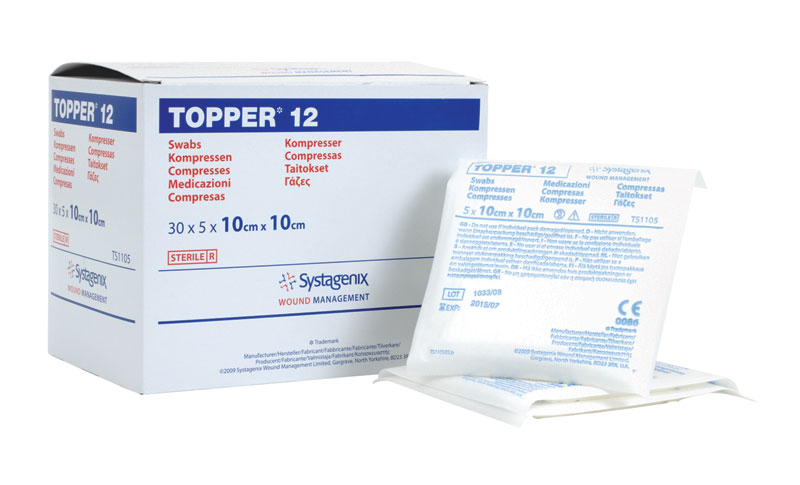 CCS425 : Topper 12 Swabs (Sterile) 10cm x 10cm