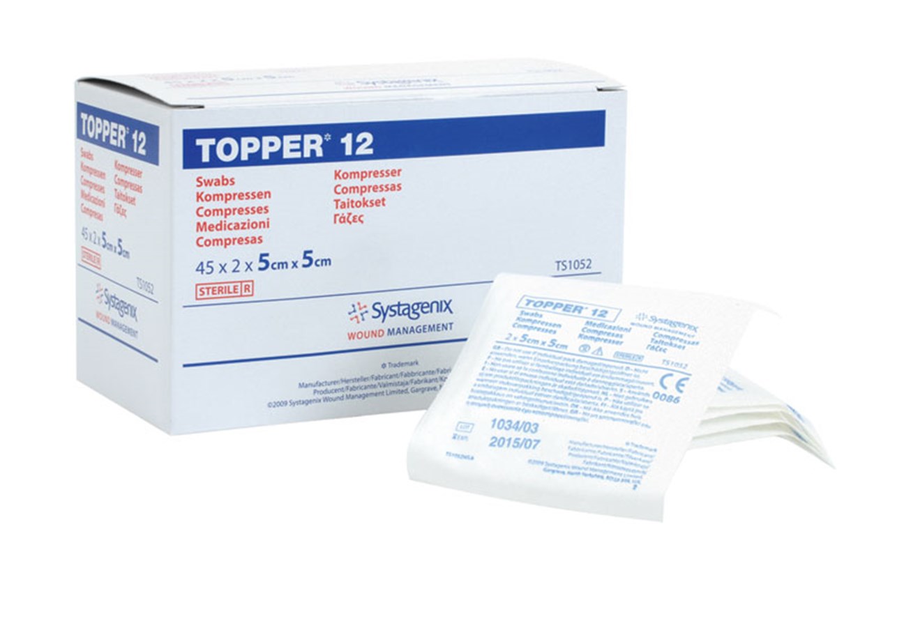 CCS470 : Topper 12 Swabs (Sterile) 5cm x 5cm