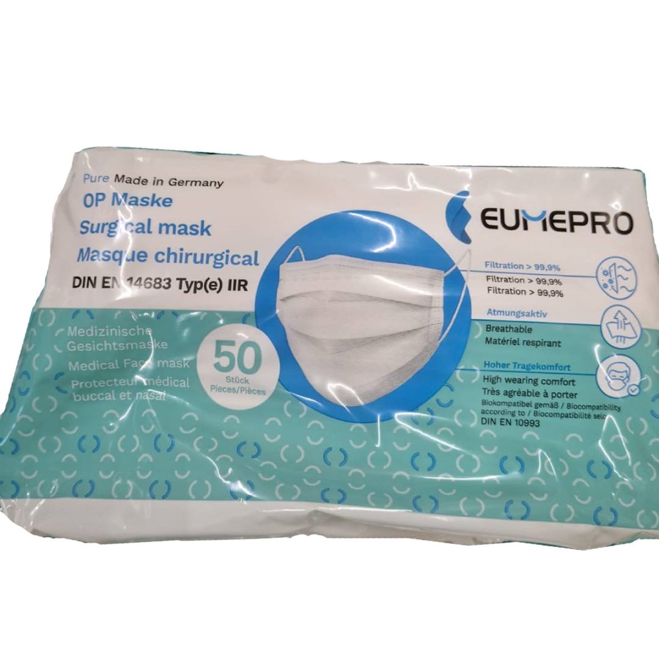 CHM079 : EUMEPRO Type IIR Surgical Face Mask White