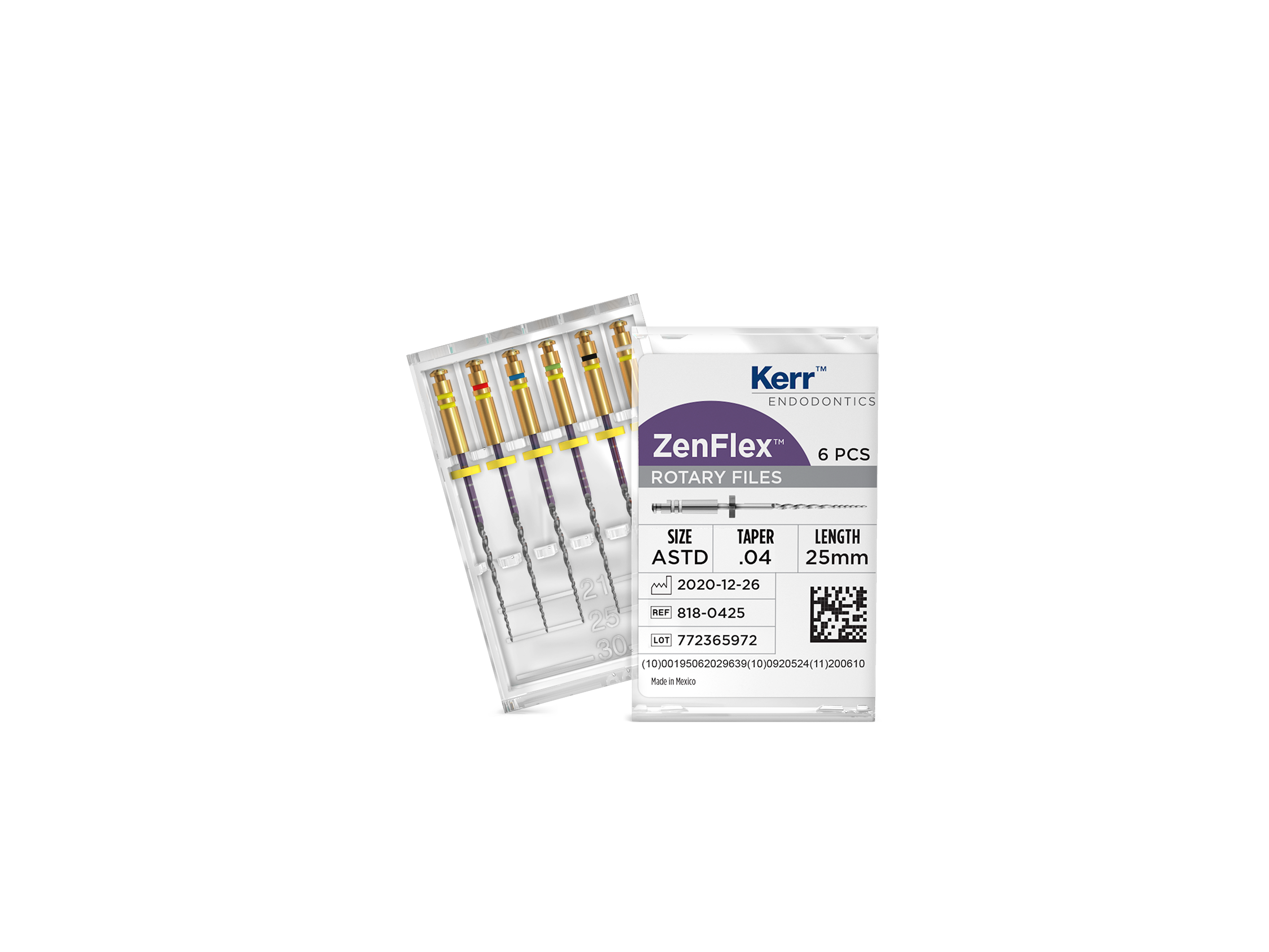 EML410 : ZenFlex NiTi File .06 25mm Size 2045 Assorted