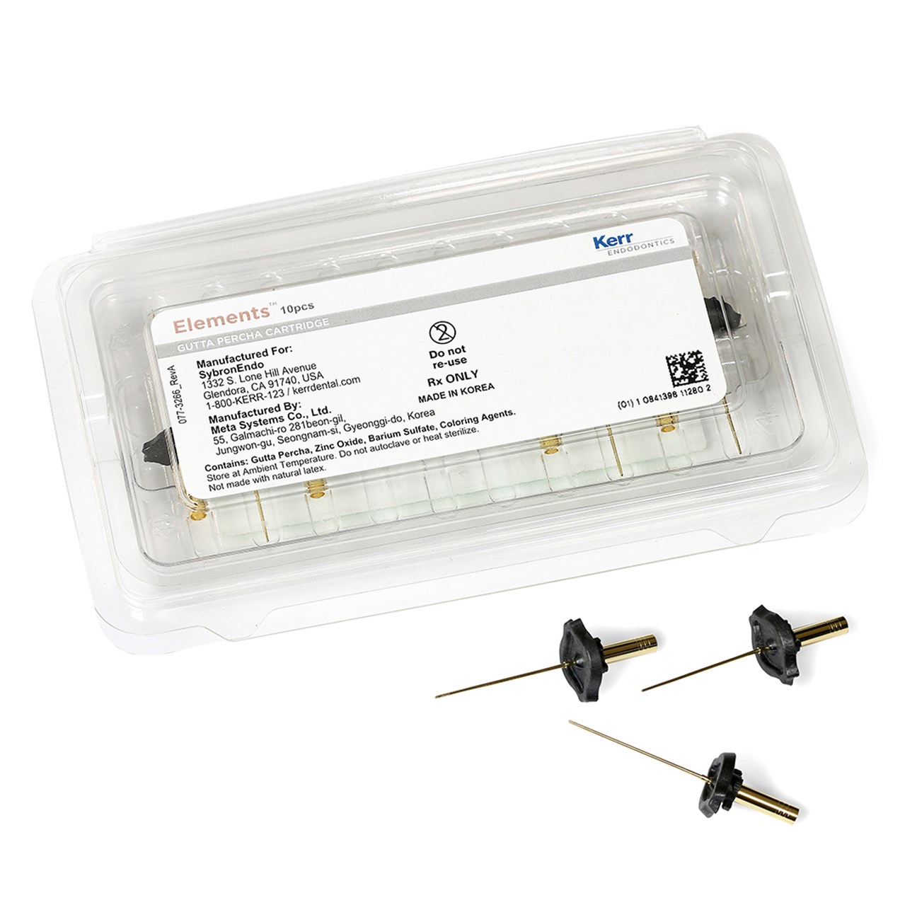 EQS207 : Elements Obturation Gutta Percha Cartridge 25GA (Light Body) Gold