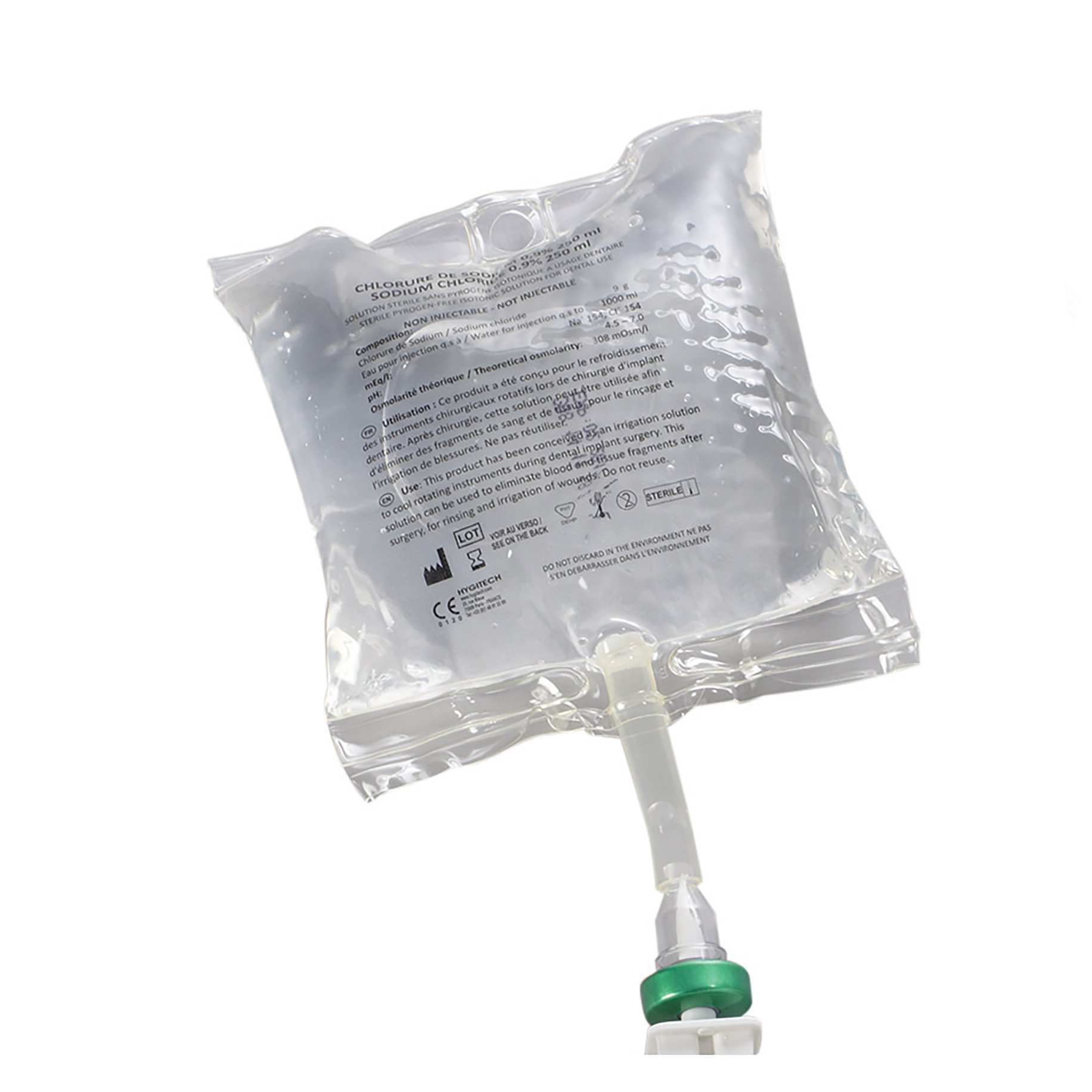 EVS102 : Saline Pouches 250ml Pack 10