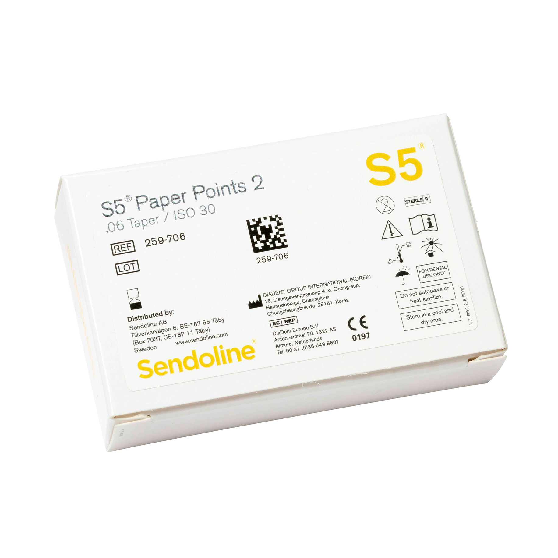 EVS584 : S5 Paper Points Size 2 30 Taper .06