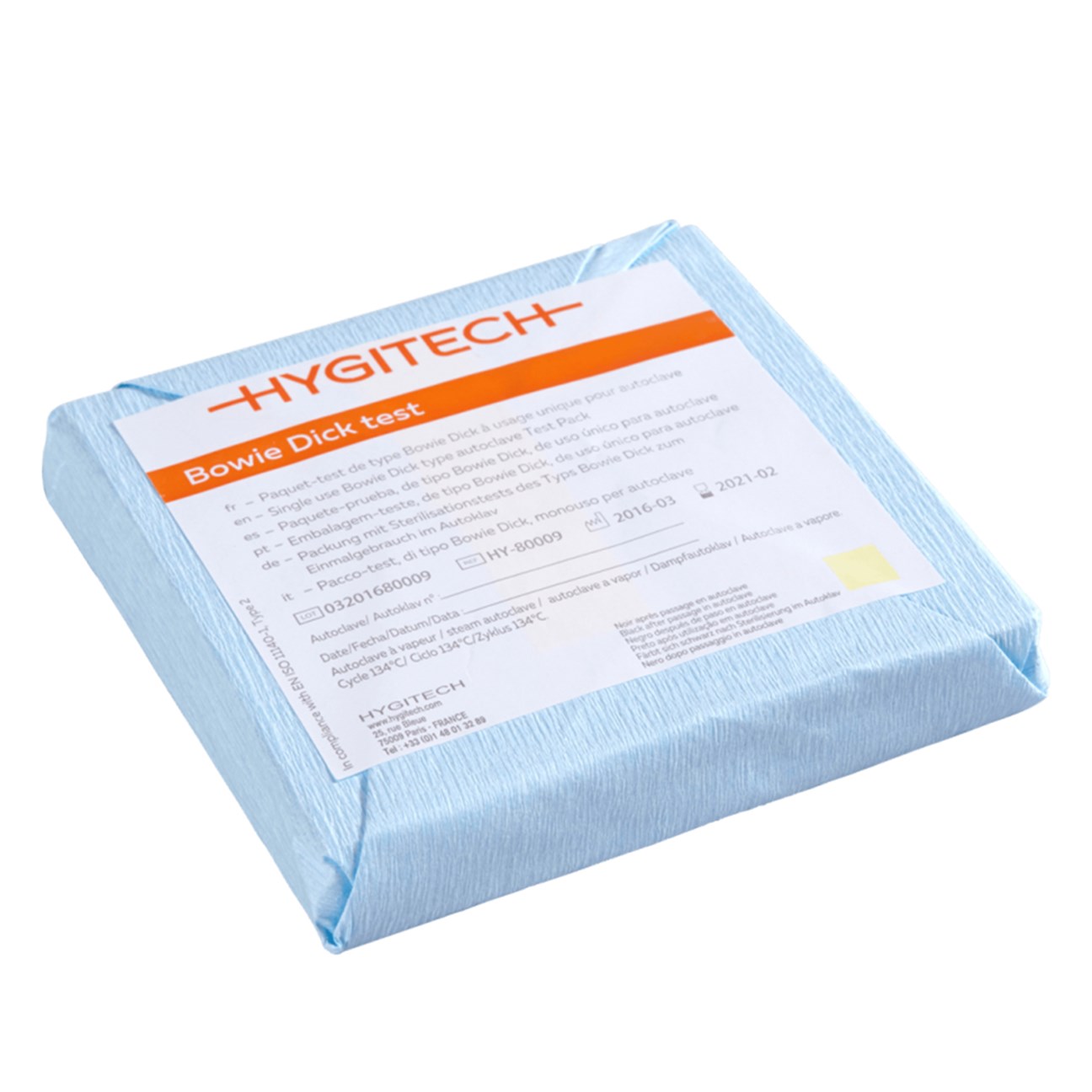 GAI066 : Bowie Dick Autoclave Test Pack Single Use