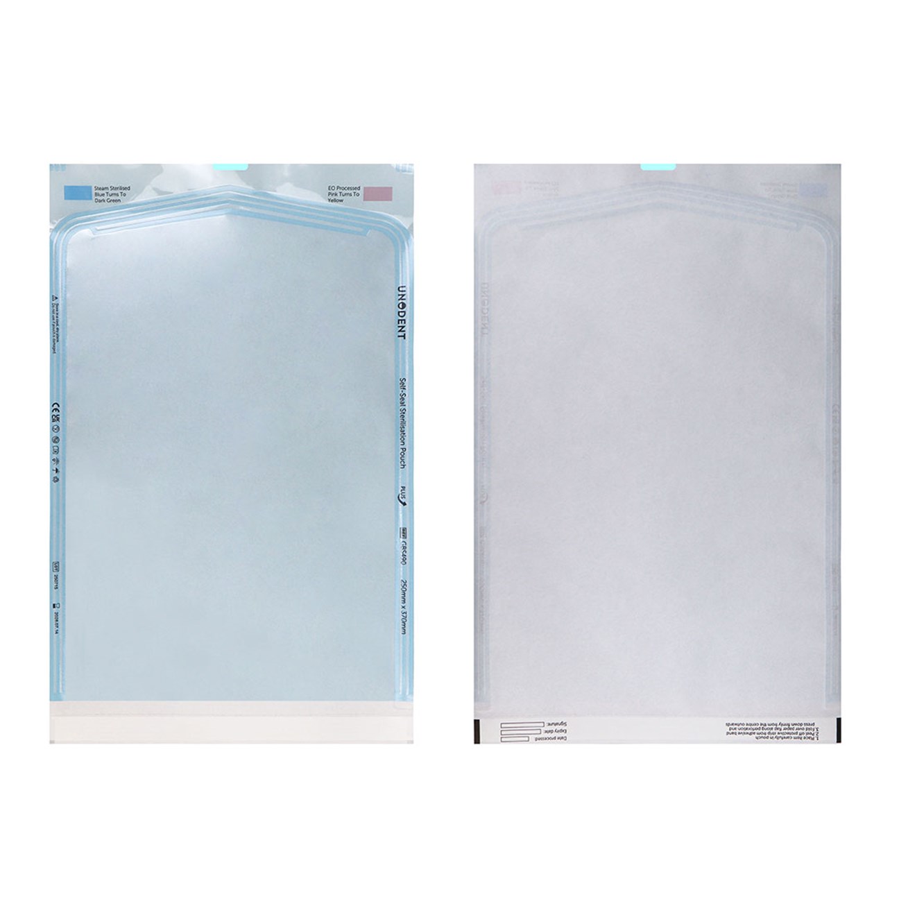 GBS490 : UnoDent Sterilisation Pouches 250 x 370mm (70g)