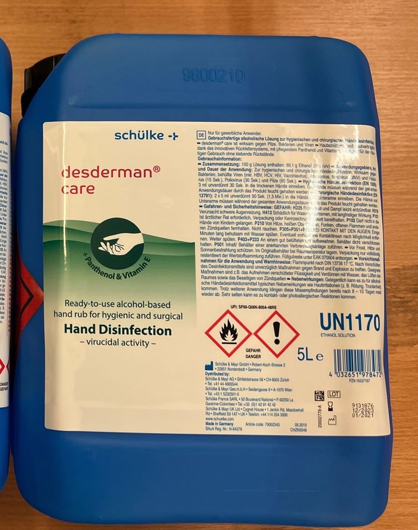 GHS114 : desderman care 5L Bottle