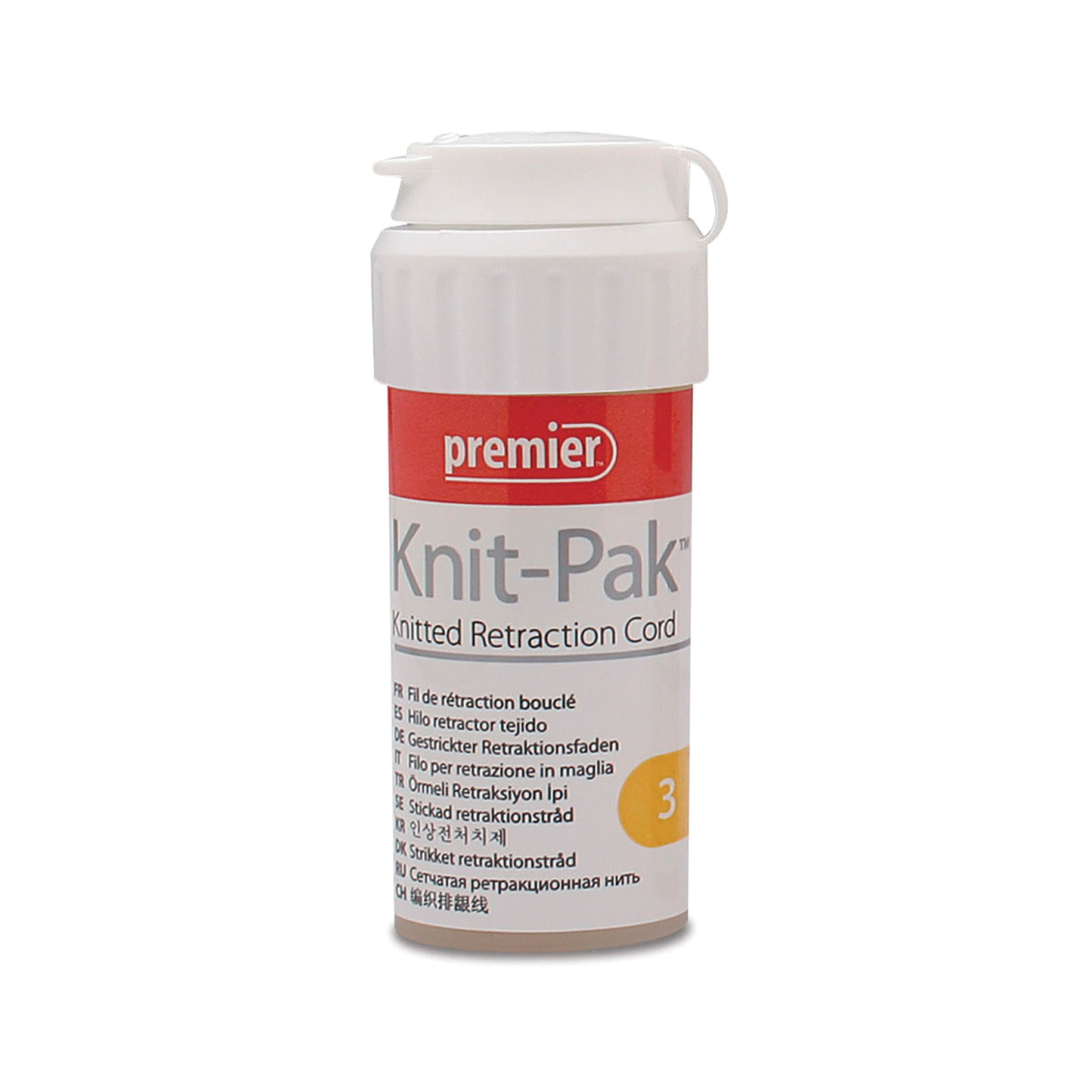 IRP055 : KnitPak Retraction Cord Size 3 Yellow