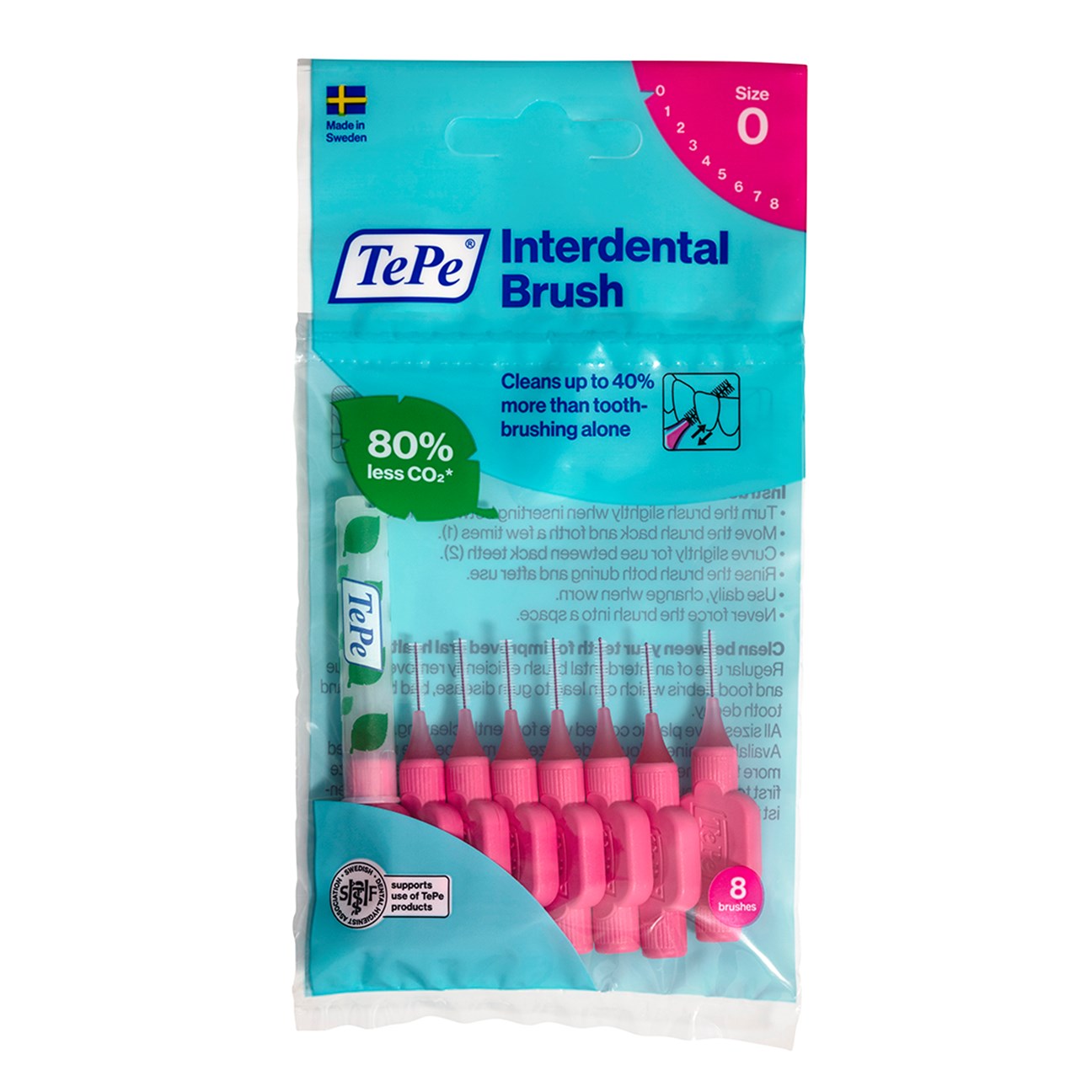 PAT362 : TePe Interdental Brush XXXXFine Pink 0.4mm