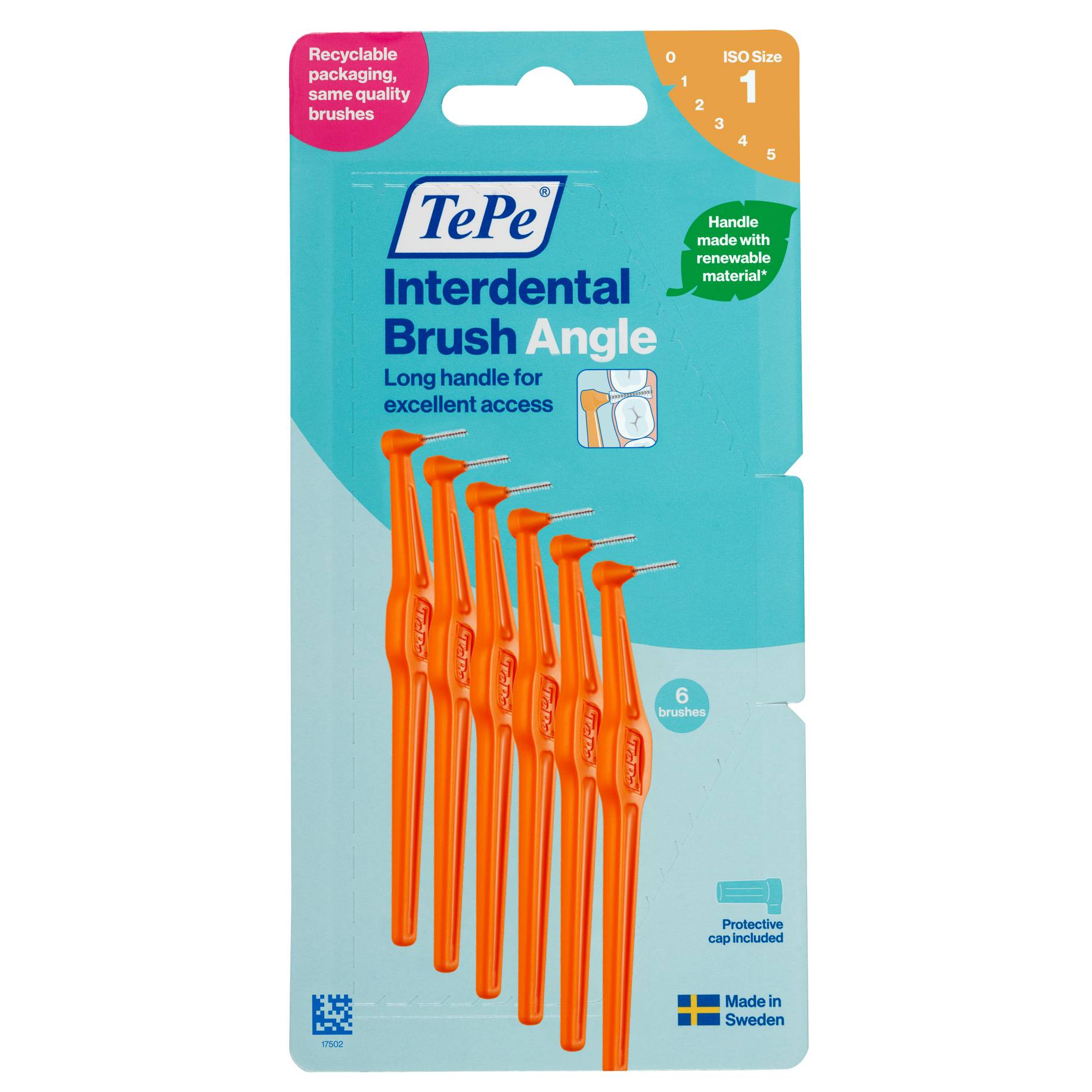 PAT411 : TePe Angle Interdental Brush XXXFine Orange 0.45mm