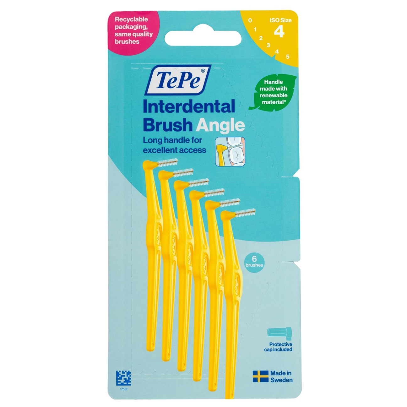 PAT414 : TePe Angle Interdental Brush Fine Yellow 0.7mm