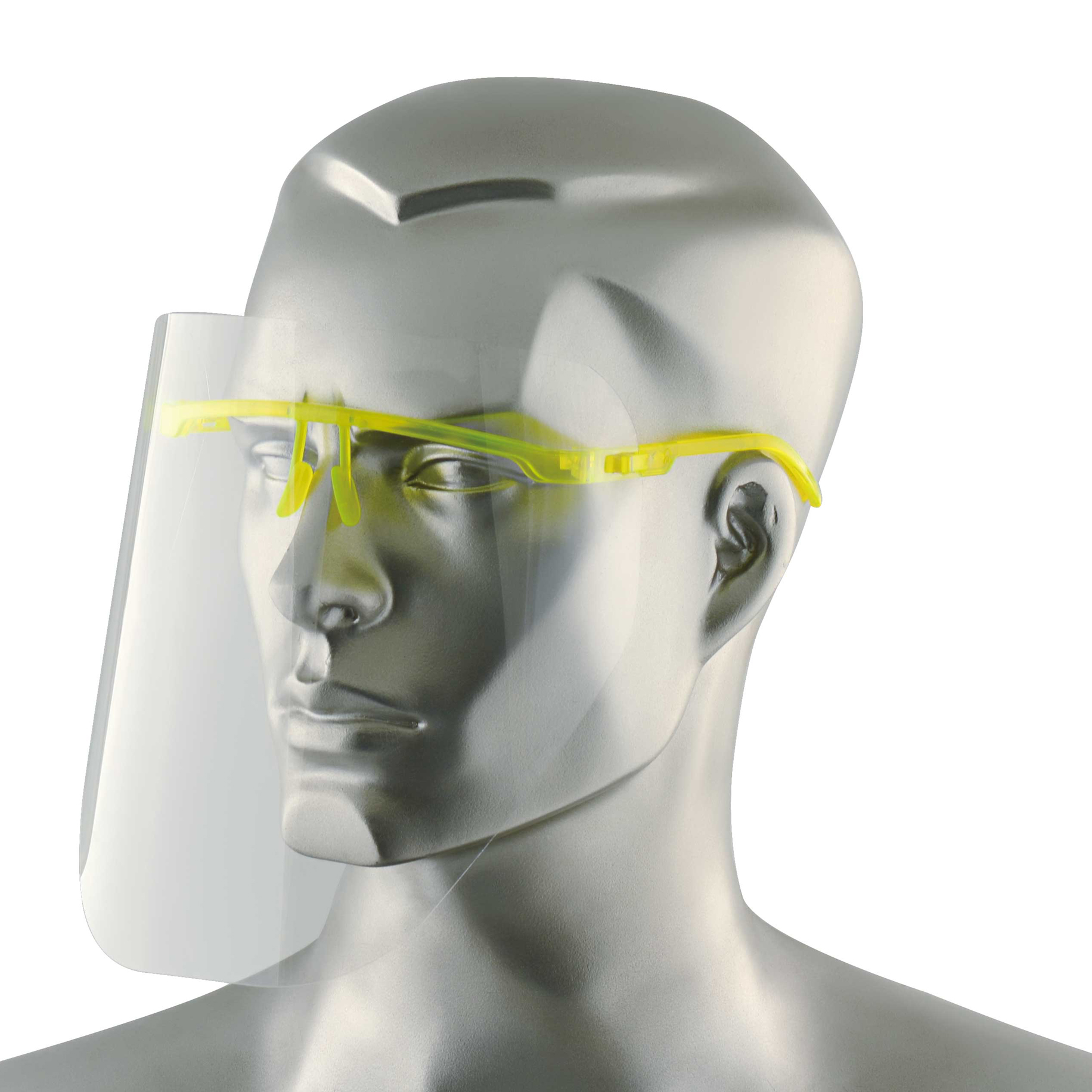 PYG475 : Visors Frame 12 Face Shields Yellow Frame