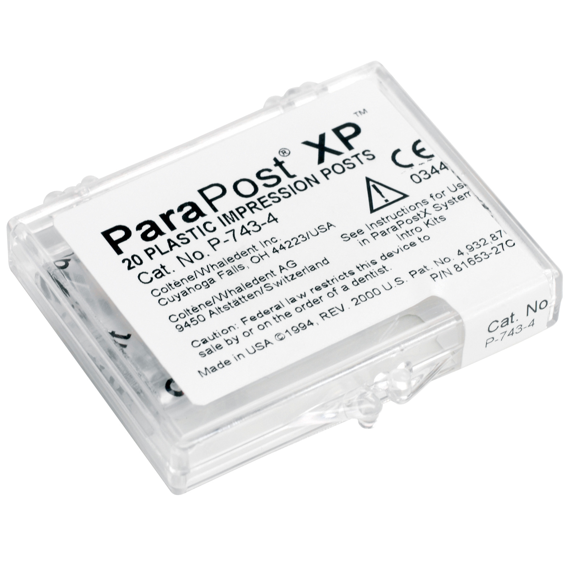 ROP125 : ParaPost XP Plastic Impression Posts P7434.5 1.14mm Blue