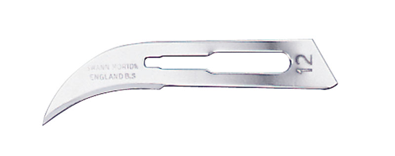 SBS112 : Scalpel Blades Red Sterile Carbon Steel No. 12 (0204)