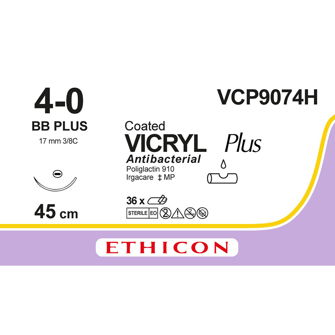 SEM150 : VICRYL Plus Suture VCP9074H Gauge 40 Length 45cm