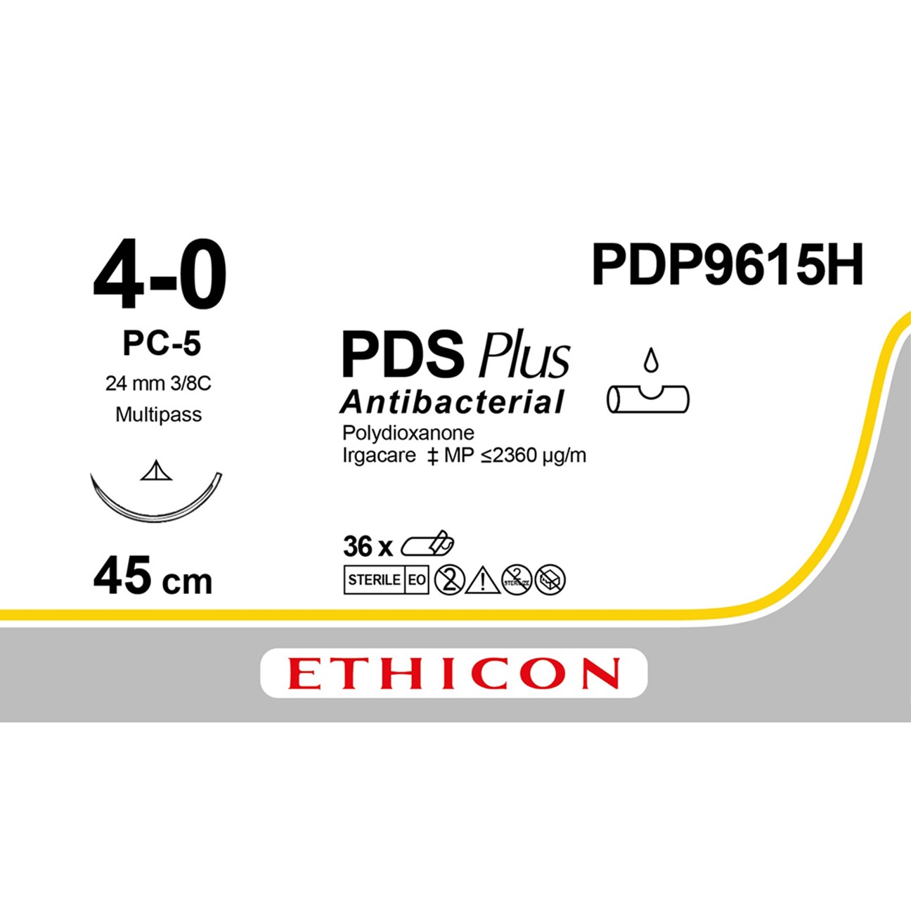 SEM166 : PDS Plus Suture PDP9615H Gauge 40 Length 45cm