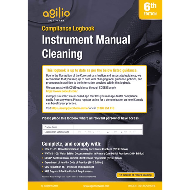YAM015 : Manual Cleaning Compliance Logbook