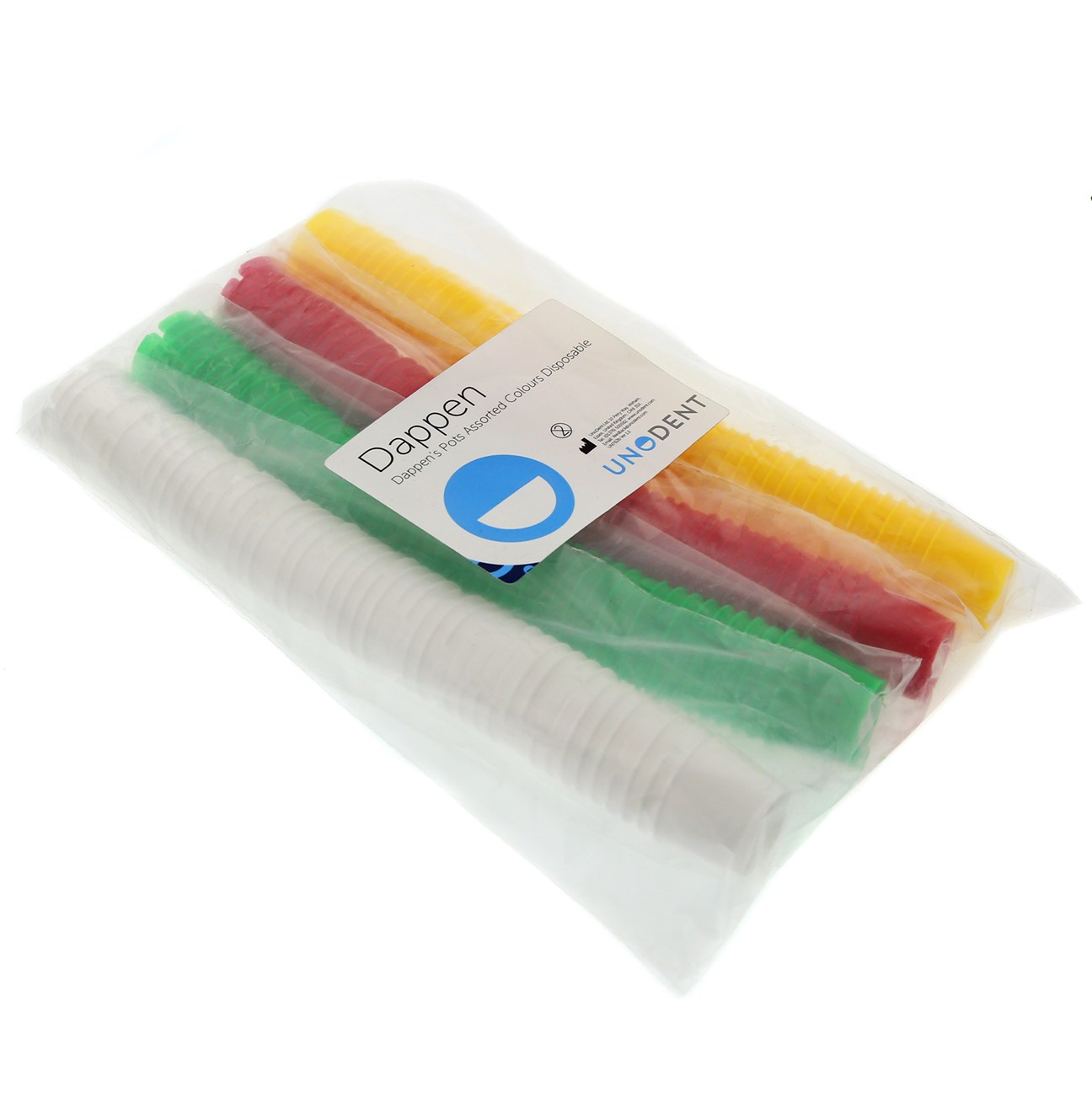 YMD055 : Disposable Dappens Pots Assorted Colours